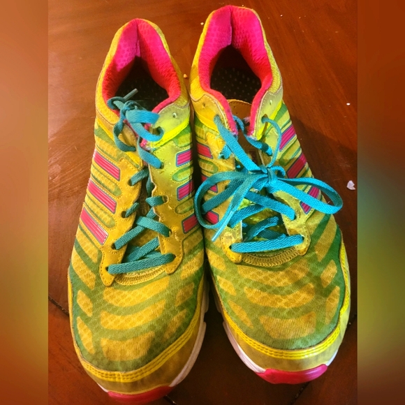 adidas | Shoes | Neon Color Adidas Tennis Shoes | Poshmark